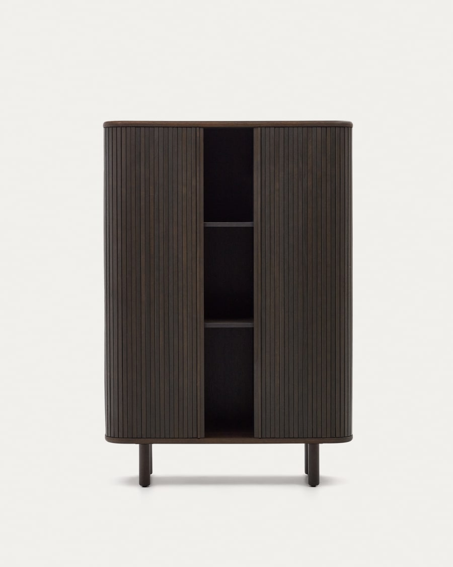 Japandi Black Wood Highboard